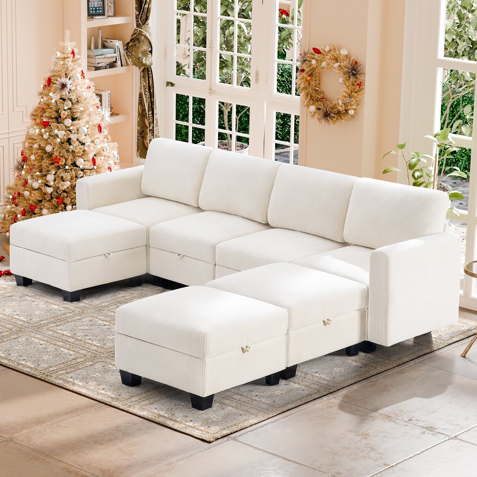 July's Song Modular Sectional Sofa,Modern Couch with Storage Space,7 ...