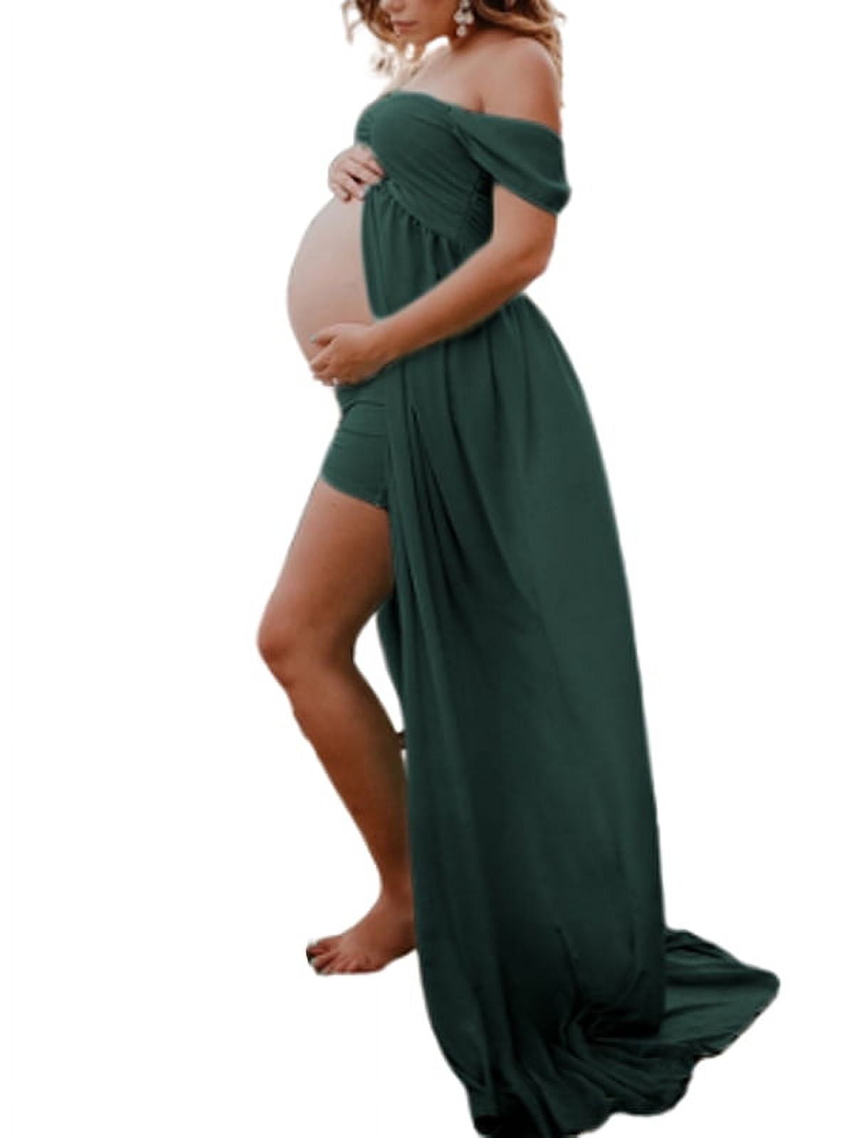 Julycc Pregnant Womens Maternity Off Shoulder Maxi Dress Photography ...