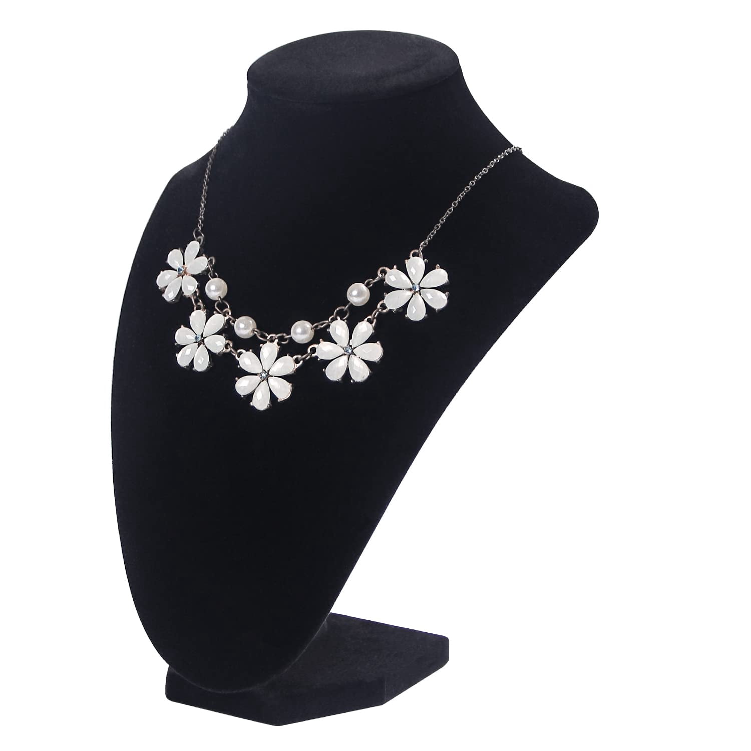 Julysky 3D Necklace Display Stand For Selling,Velvet Chain Jewelry Bust ...