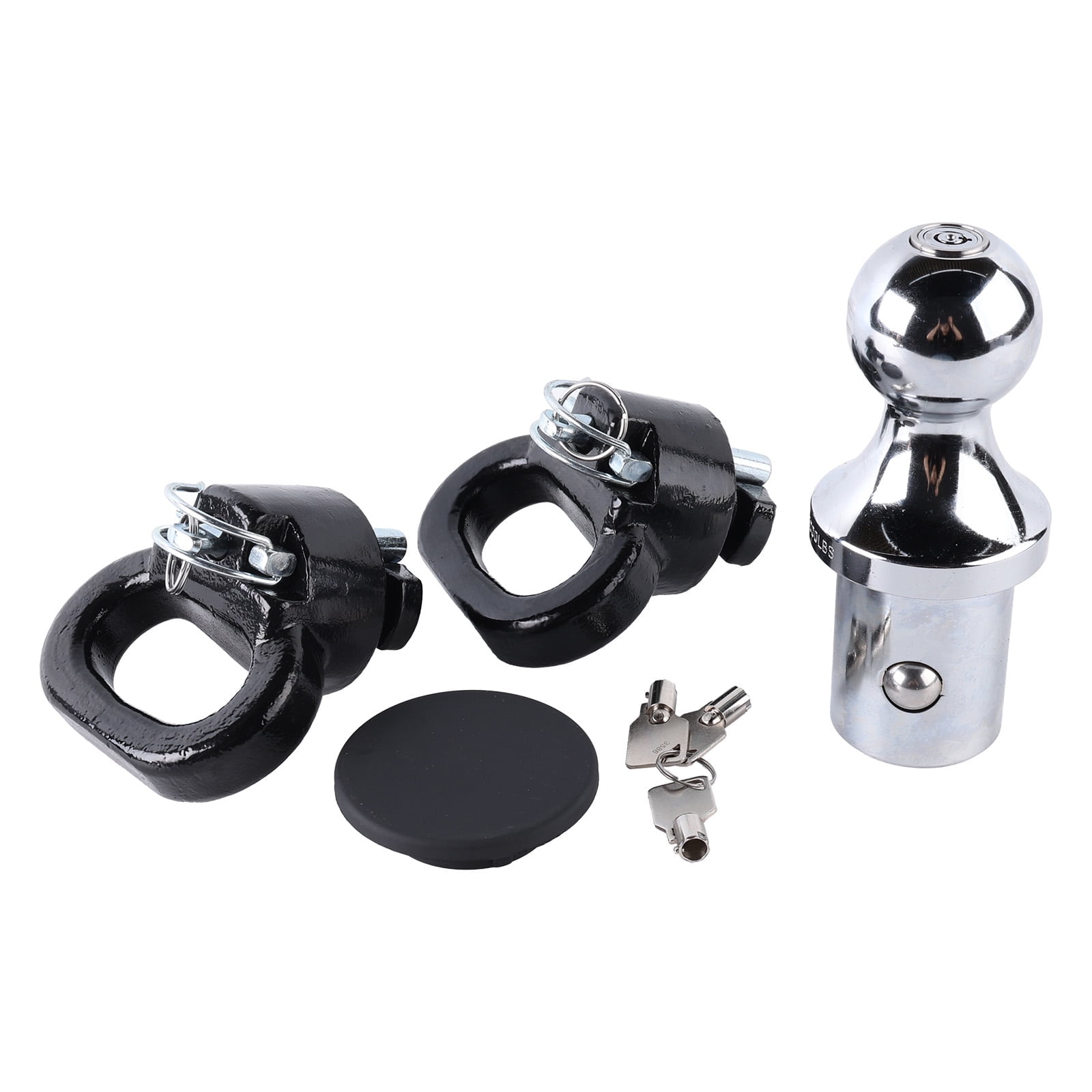 Jumach Update Puck System Gooseneck Hitch Ball Kit with Lock and Key ...
