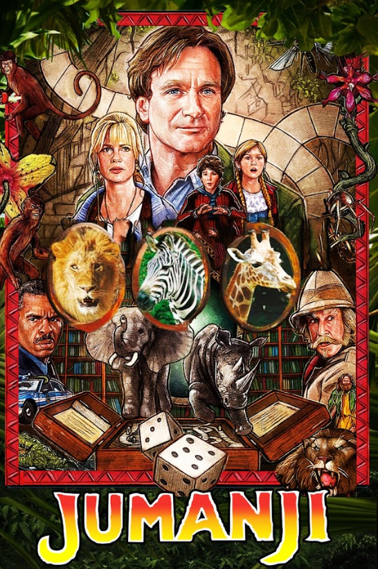 Jumanji 1995 Poster 24x36 - Robin Williams Adventure Fantasy, Jungle ...