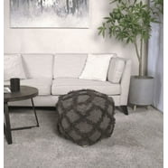 Natural New Zealand Wool and Cotton Pouf - Creative Co-Op - Walmart.com