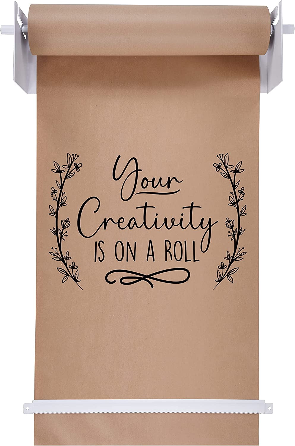 Jumbl 18” Wall Mounted Kraft Paper Dispenser | Hanging Paper Roll with ...