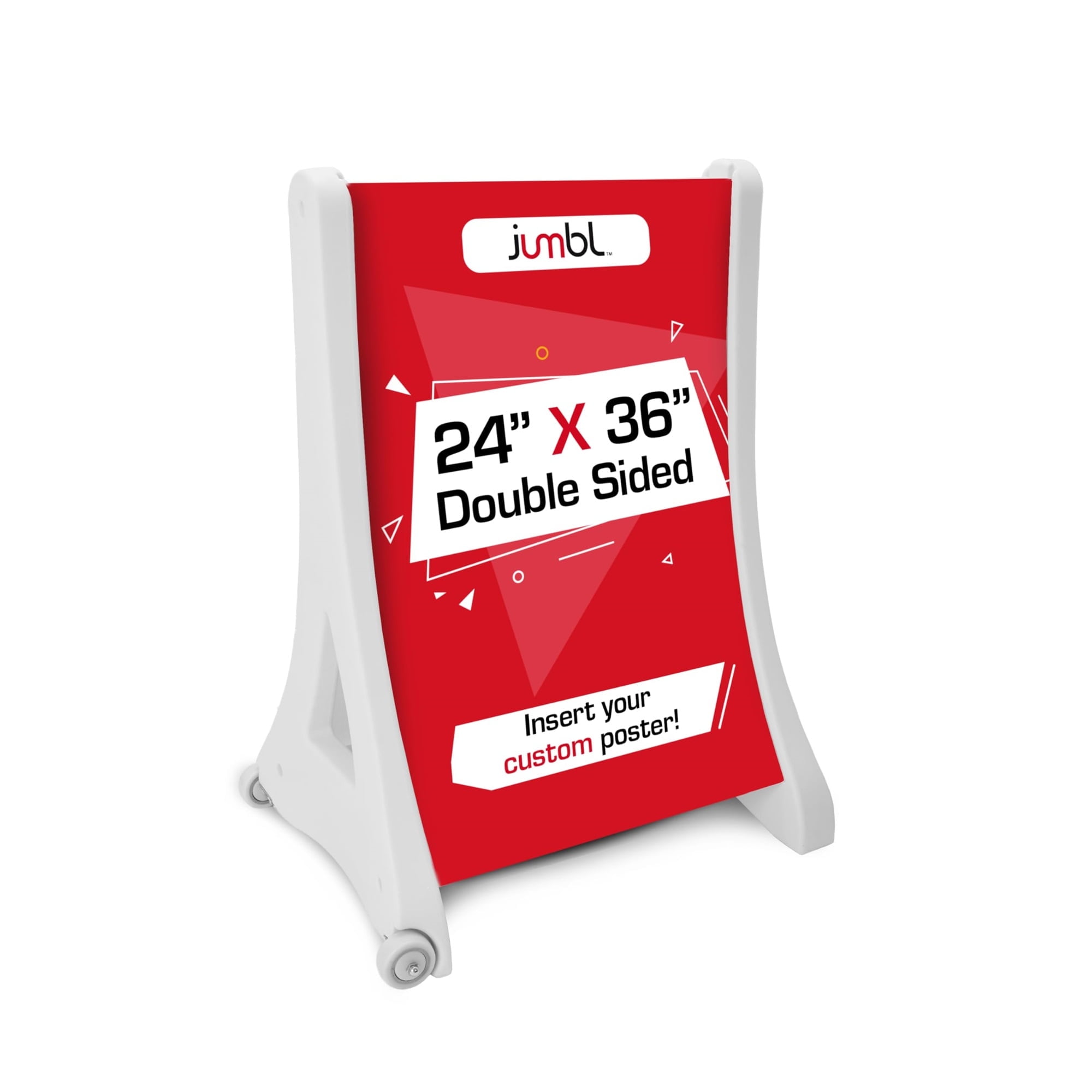 Jumbl 24" x 36" Double-Sided Sidewalk Sign, White - Walmart.com