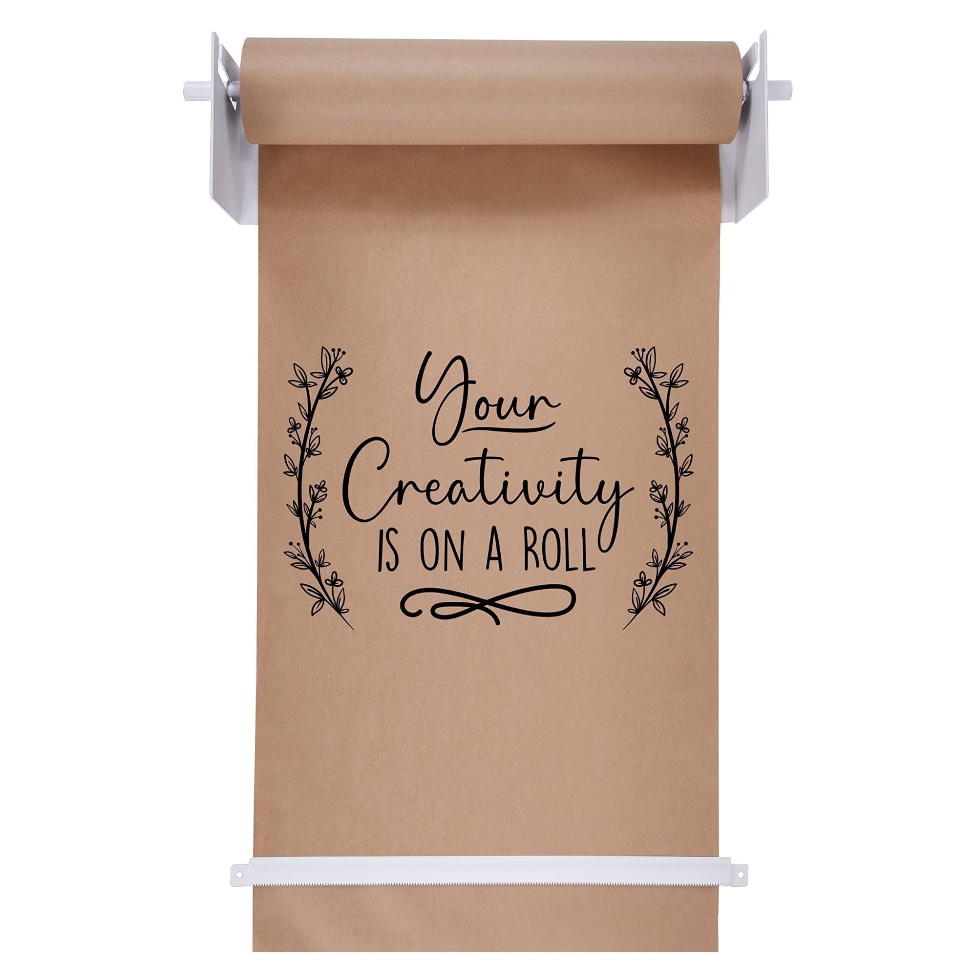 Jumbl Kraft Paper Wall Dispenser, 18" Wall Mounted Paper Roll Dispenser ...