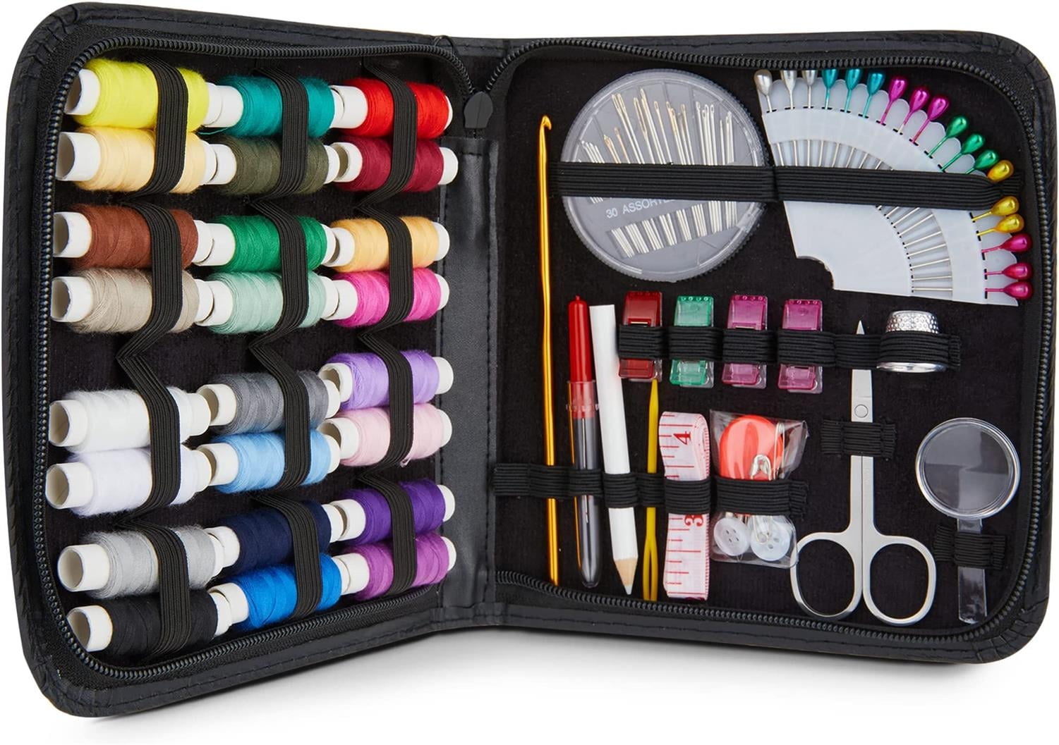 JumblCrafts Starter Travel Sewing Kit W/Multicolored Thread & Sewing ...