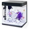 JumblPets 7-Gallon Premium Fish Aquarium Starter Kit w/Glass Tank & LED ...