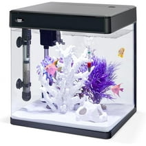 124Gal LED Aquarium Kit Upright Luxury Large Fish Tank Large Glass ...