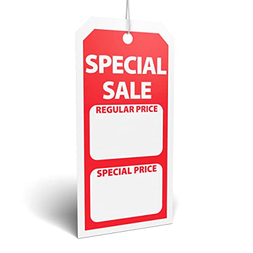 Jumbo (2.375" X 4.75") Special Sale Merchandise Tag with String. Case ...