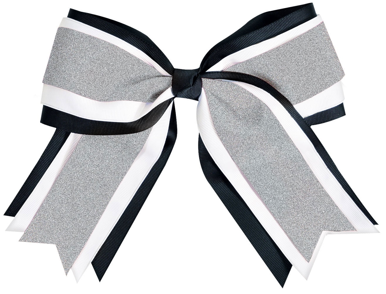 Jumbo 3 Color Hair Bow Metallic Silver - Walmart.com