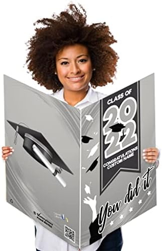 Jumbo 3 Foot Graduation Card, Custom Year, Name, Inside Text and Inside ...