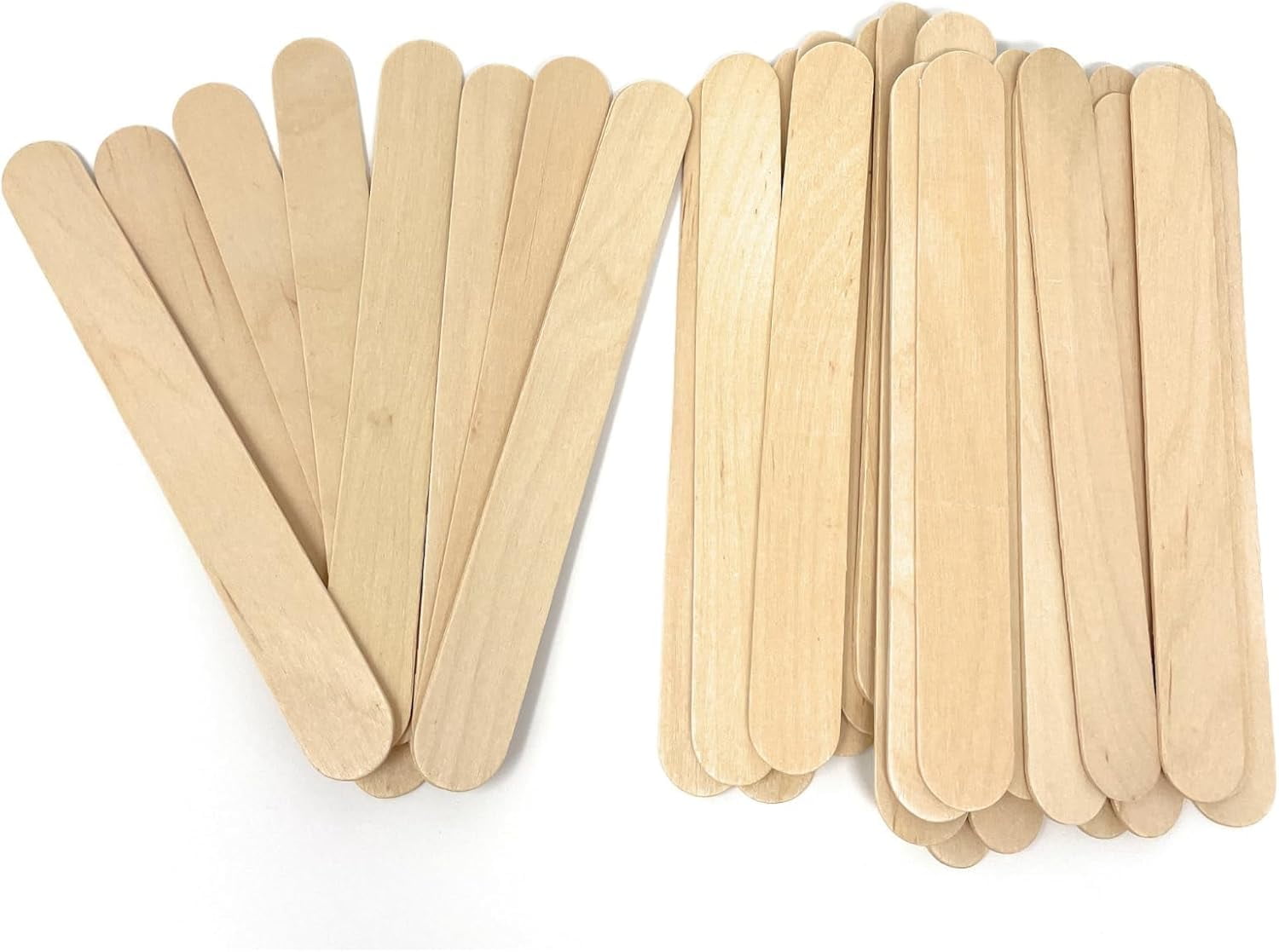 Jumbo 6 Inch Wooden Multi-Purpose Popsicle Sticks,Craft, Ice Cream, Wax ...