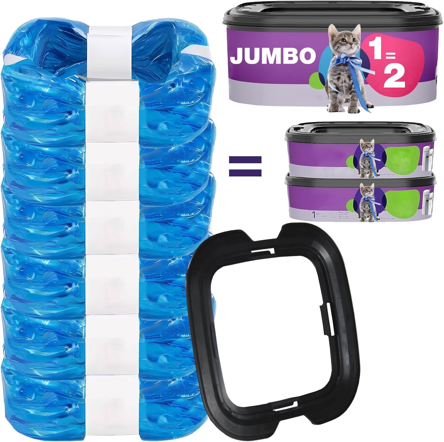 Jumbo 6-Pack Jumbo Cat Litter Refill Bags Compatible with Litter Cat ...