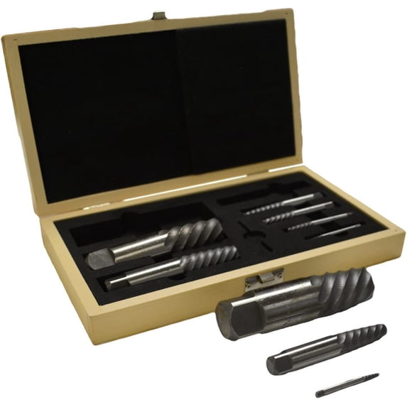 Jumbo 9 Piece Easy Out Screw Extractor (Spiral Flute) - Walmart.com