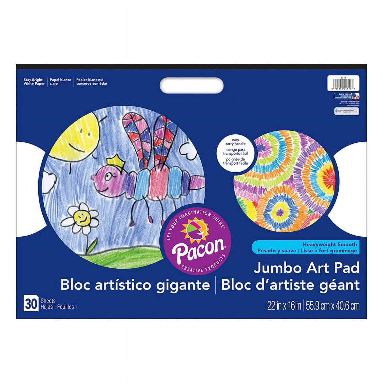 Jumbo Art Pad, White, 22" x 16", 30 Sheets | Bundle of 10 Each ...