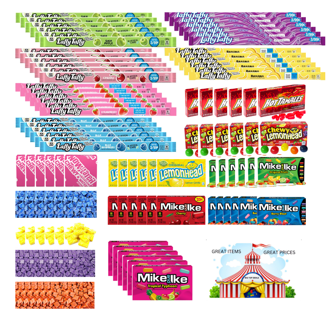 Jumbo Assortment Pack Candy, Laffy Taffy, Now and Later, Chewy ...