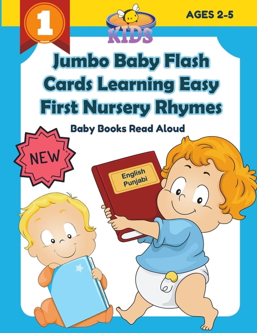 Jumbo Baby Flash Cards Learning Easy First Nursery Rhymes Baby Books ...