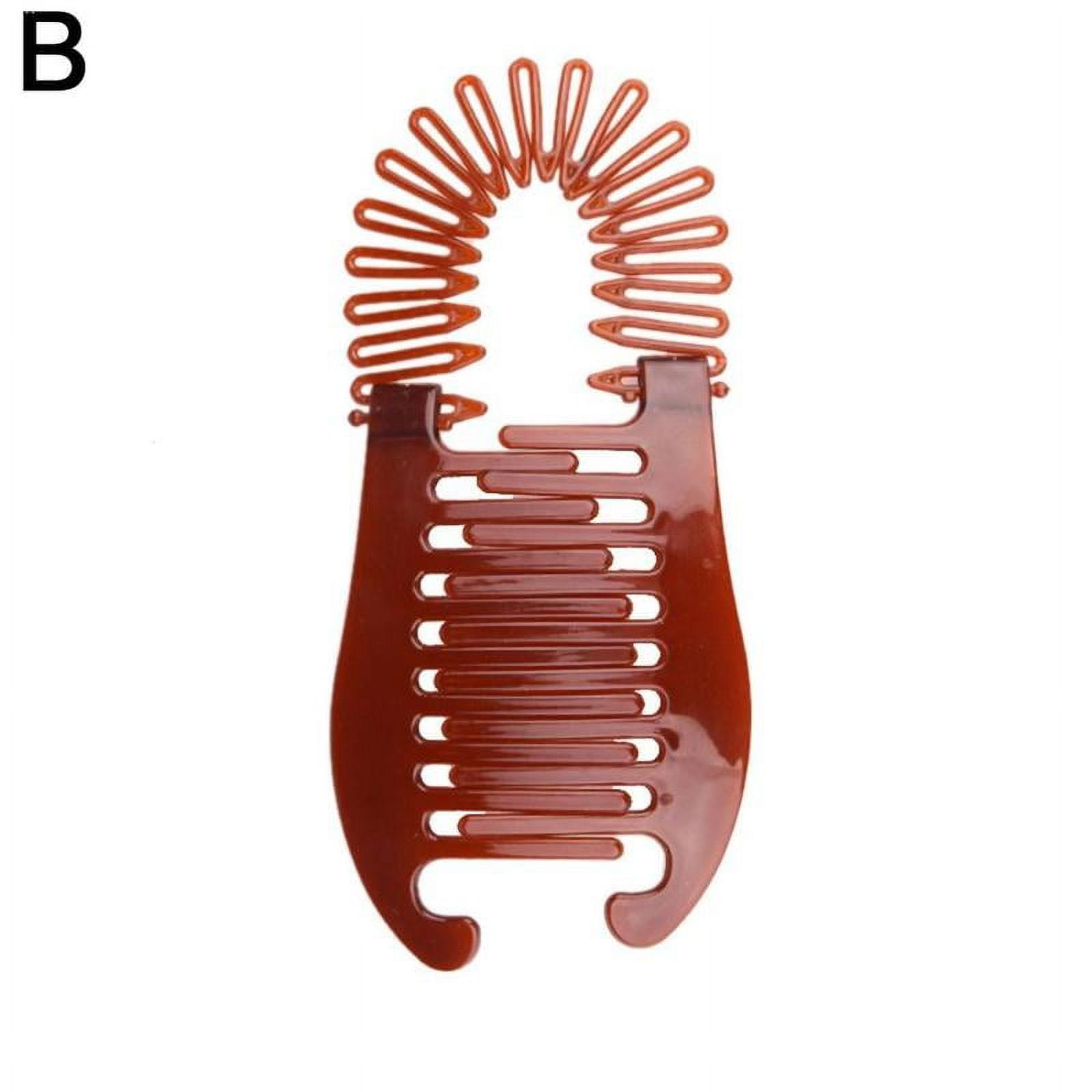 Jumbo Banana Comb Clip Elastics Thick Hair Riser Braider Interlocking ...