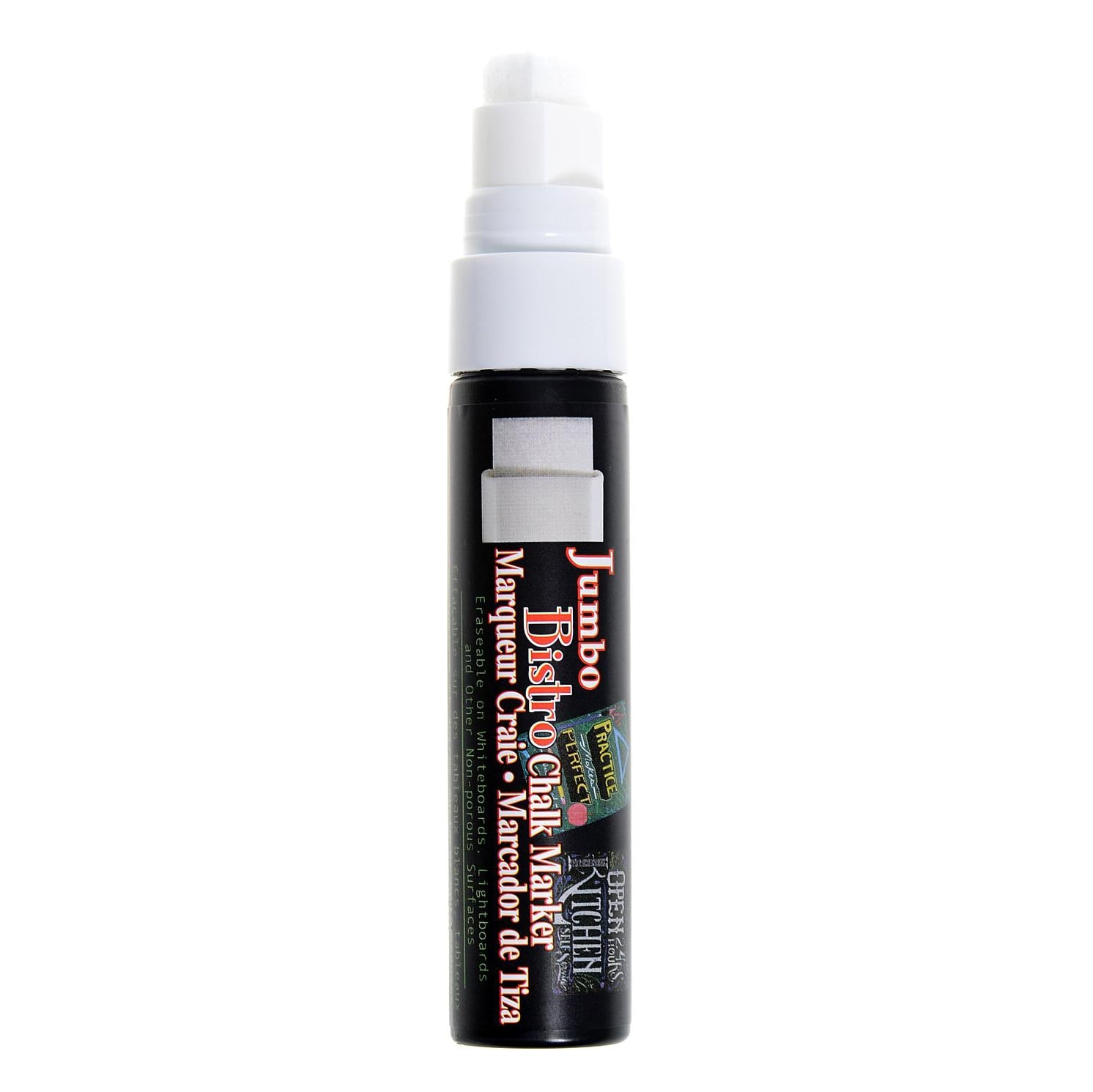 Jumbo Bistro Chalk Markers 16 mm, white (pack of 6) - Walmart.com