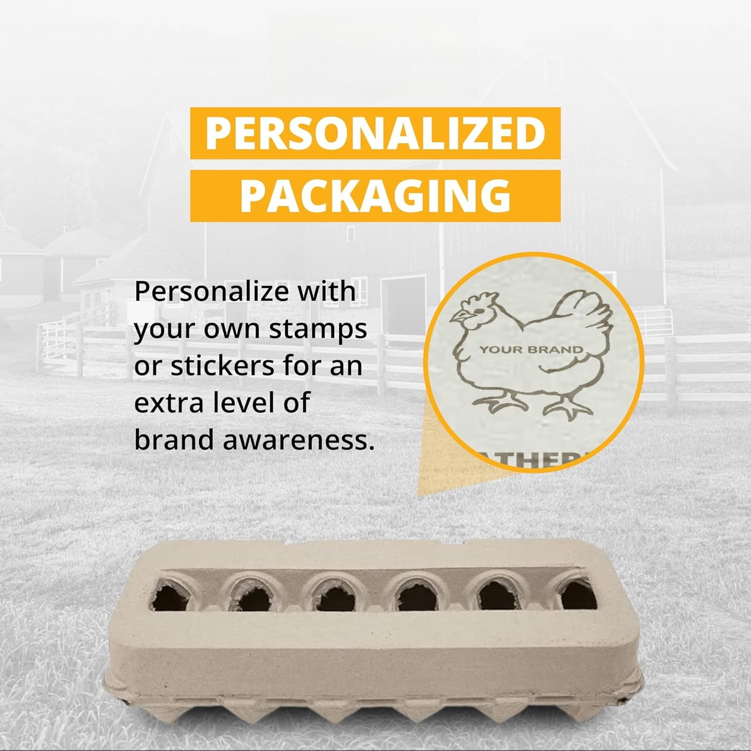 Jumbo Blank Egg Cartons, Bulk Pack for Jumbo Eggs, Perfect for Custom ...