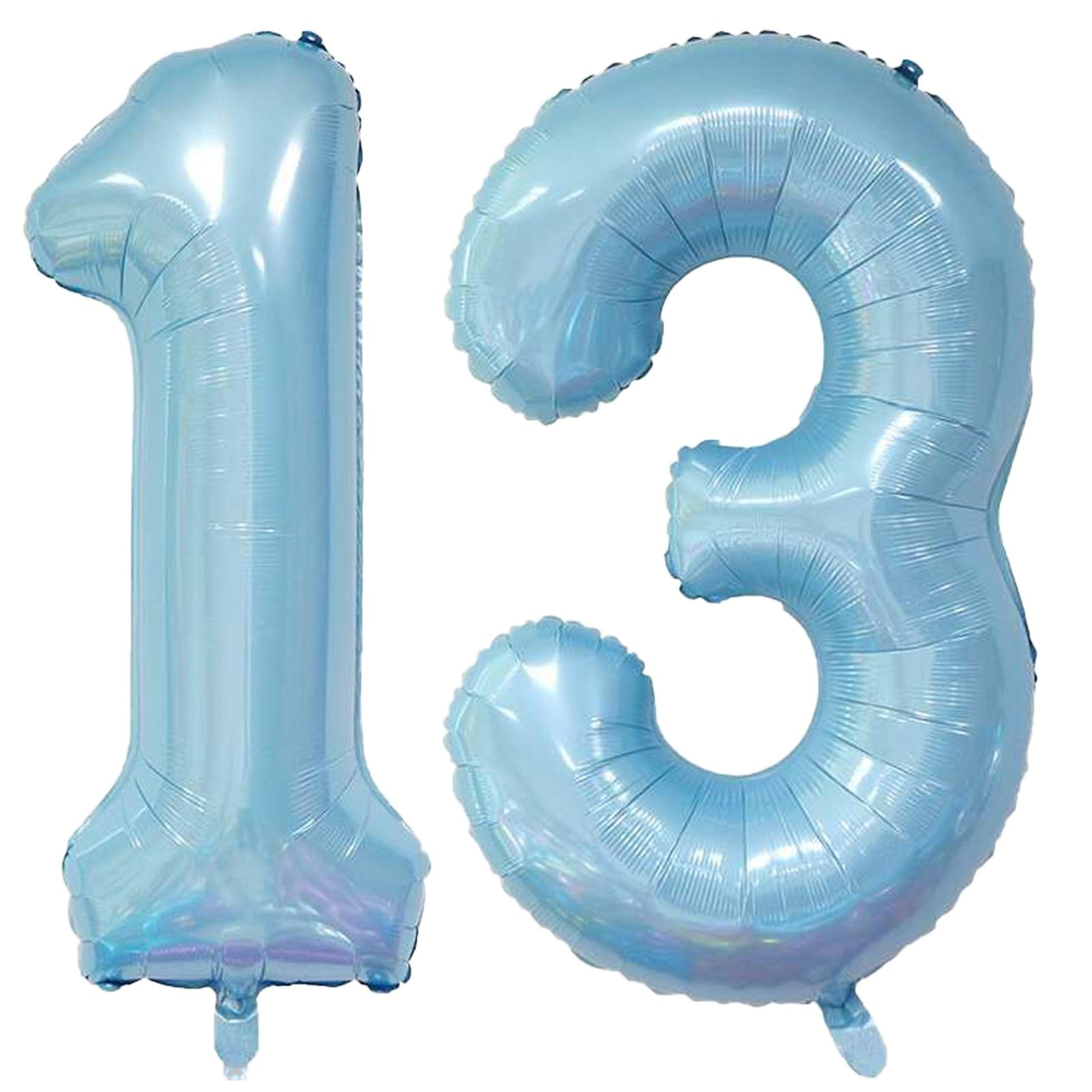 Jumbo Blue Number 13 Balloons - 40 Inch Mylar Balloons for 13th ...