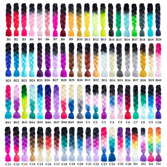 Jumbo Braiding Hair Extensions, Synthetic Hair for Braids, Ombre ...