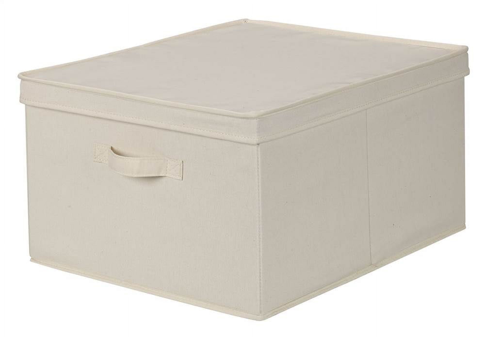 Jumbo Canvas Storage Box with Lid - Walmart.com