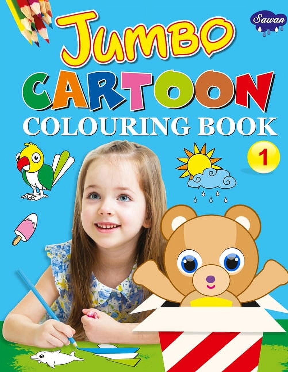 Jumbo Cartoon Colouring Book-1 (Paperback) - Walmart.com