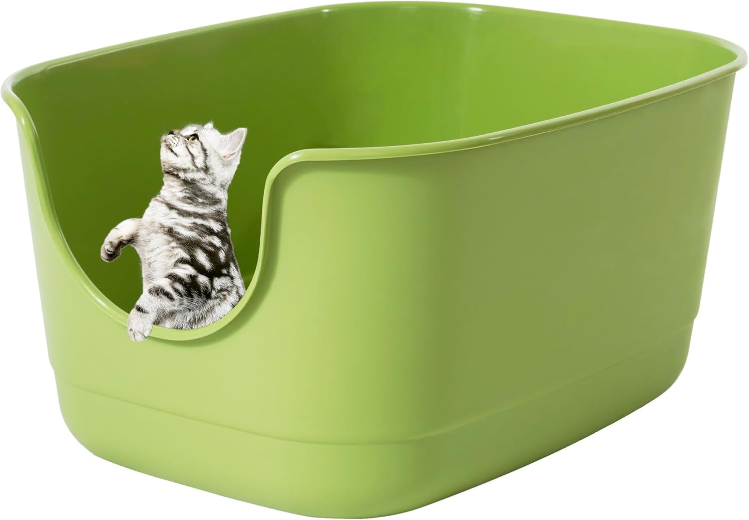 Jumbo Cat Litter Box with High Sides, Extra Large Litter Box for Muti ...
