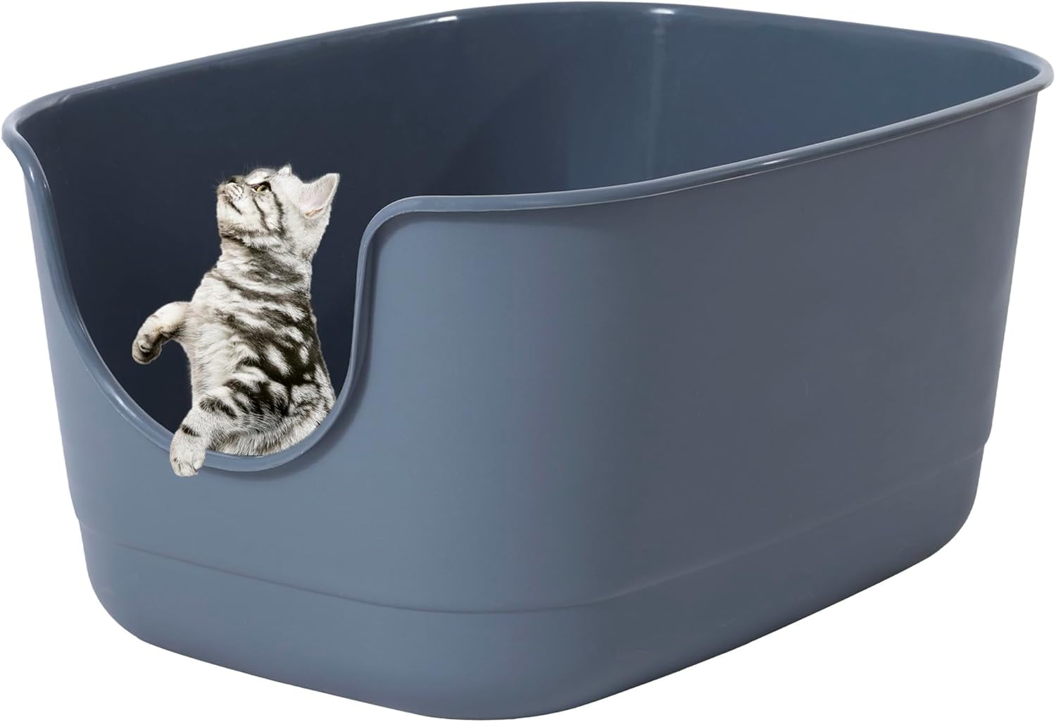 Jumbo Cat Litter Box with High Sides, Extra Large Litter Box for Muti ...