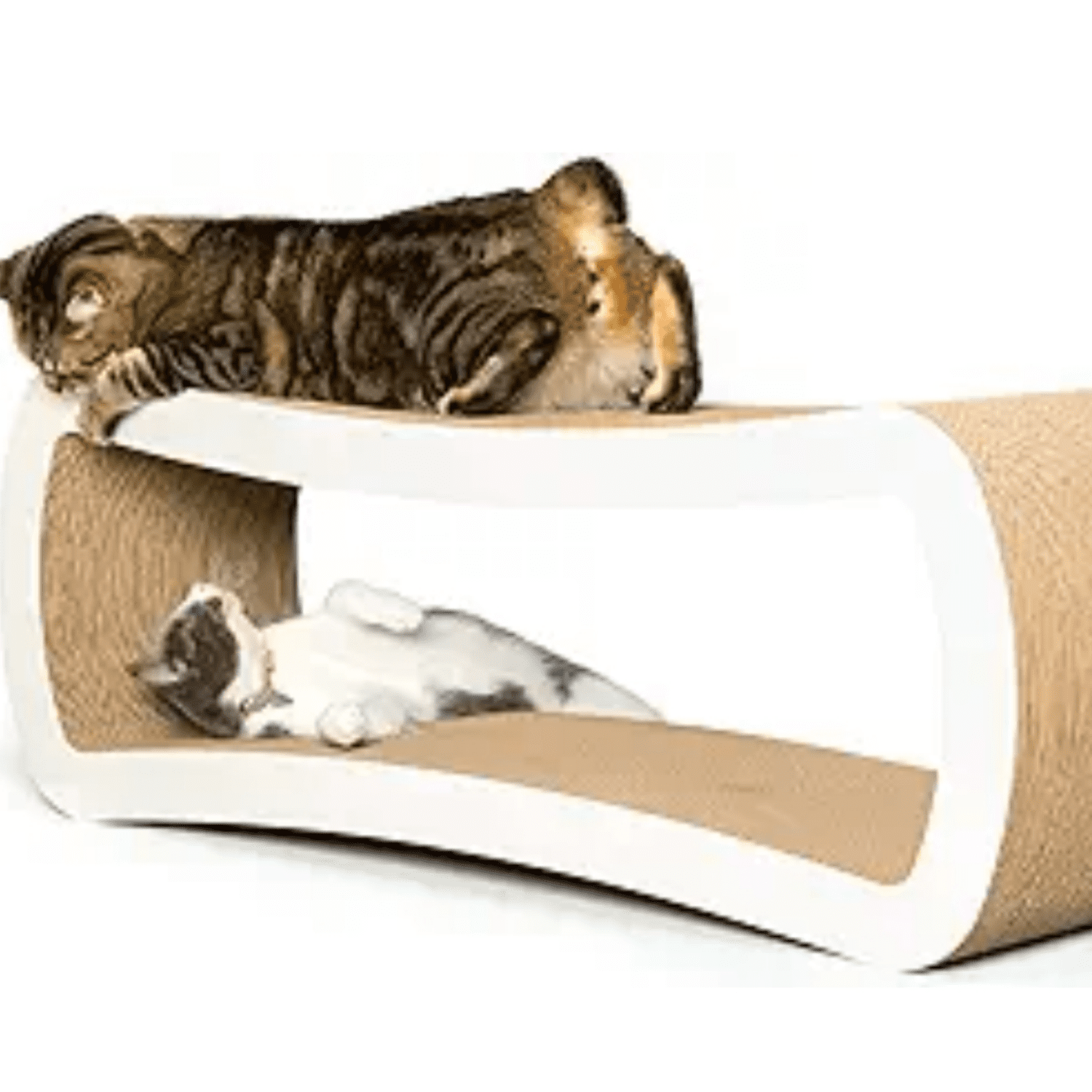 Jumbo Cat Scratcher Lounge, White. 39 x 11 x 14 inch 4 Cardboard ...