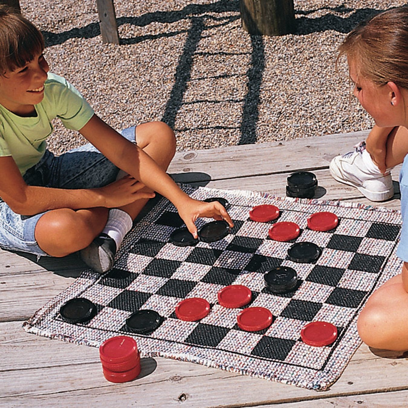 Jumbo Checkers & Backgammon Game Rug - Walmart.com