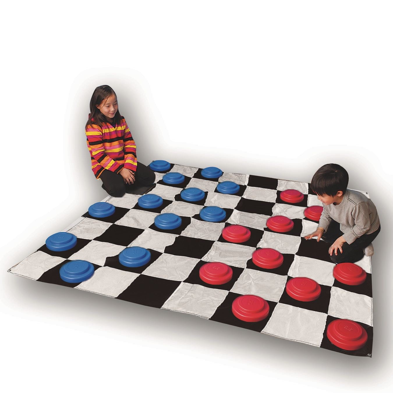 Walmart Jumbo Checkers Set with Oversized Game Pieces and Big 6'x6 ...