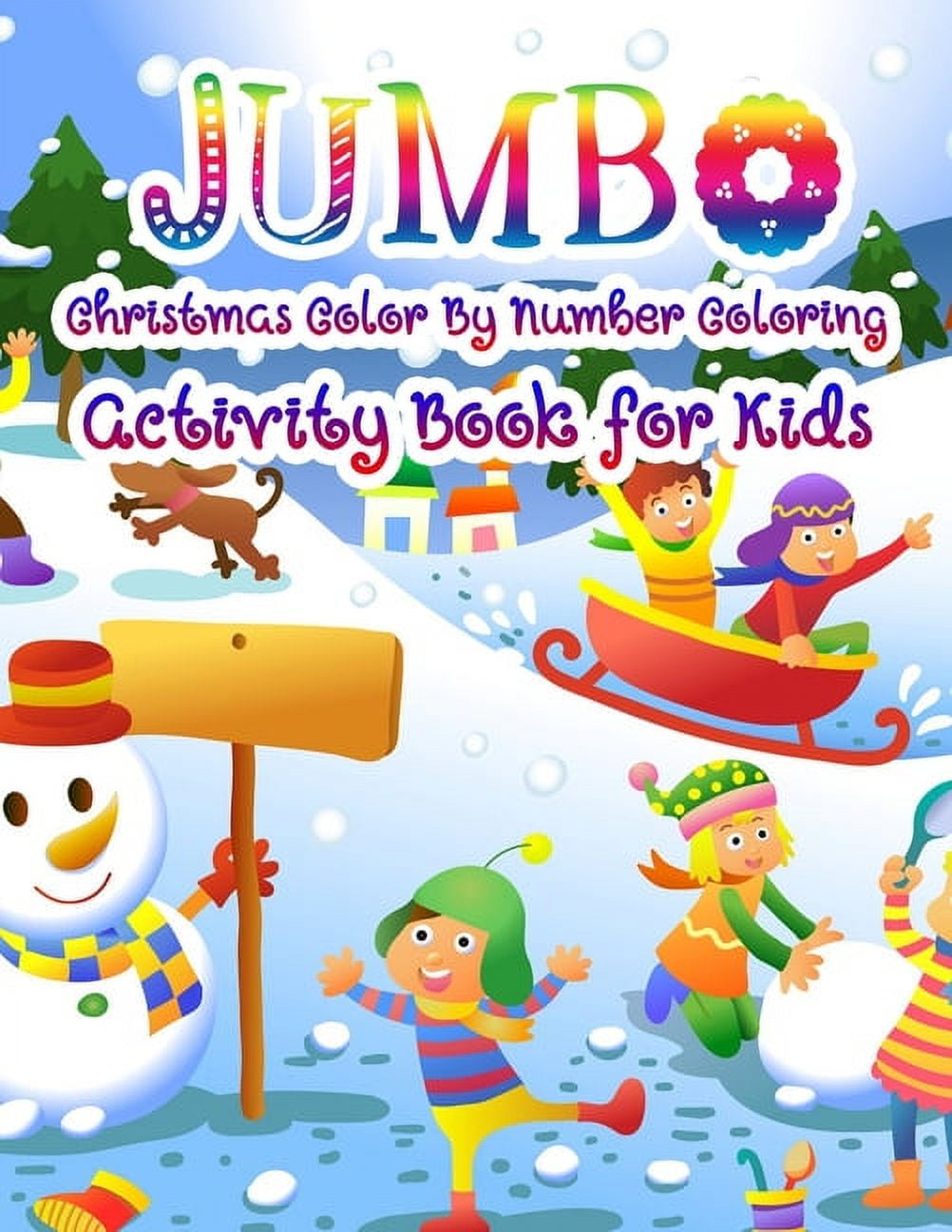 Jumbo Christmas Color By Number Coloring Activity Book for Kids ...