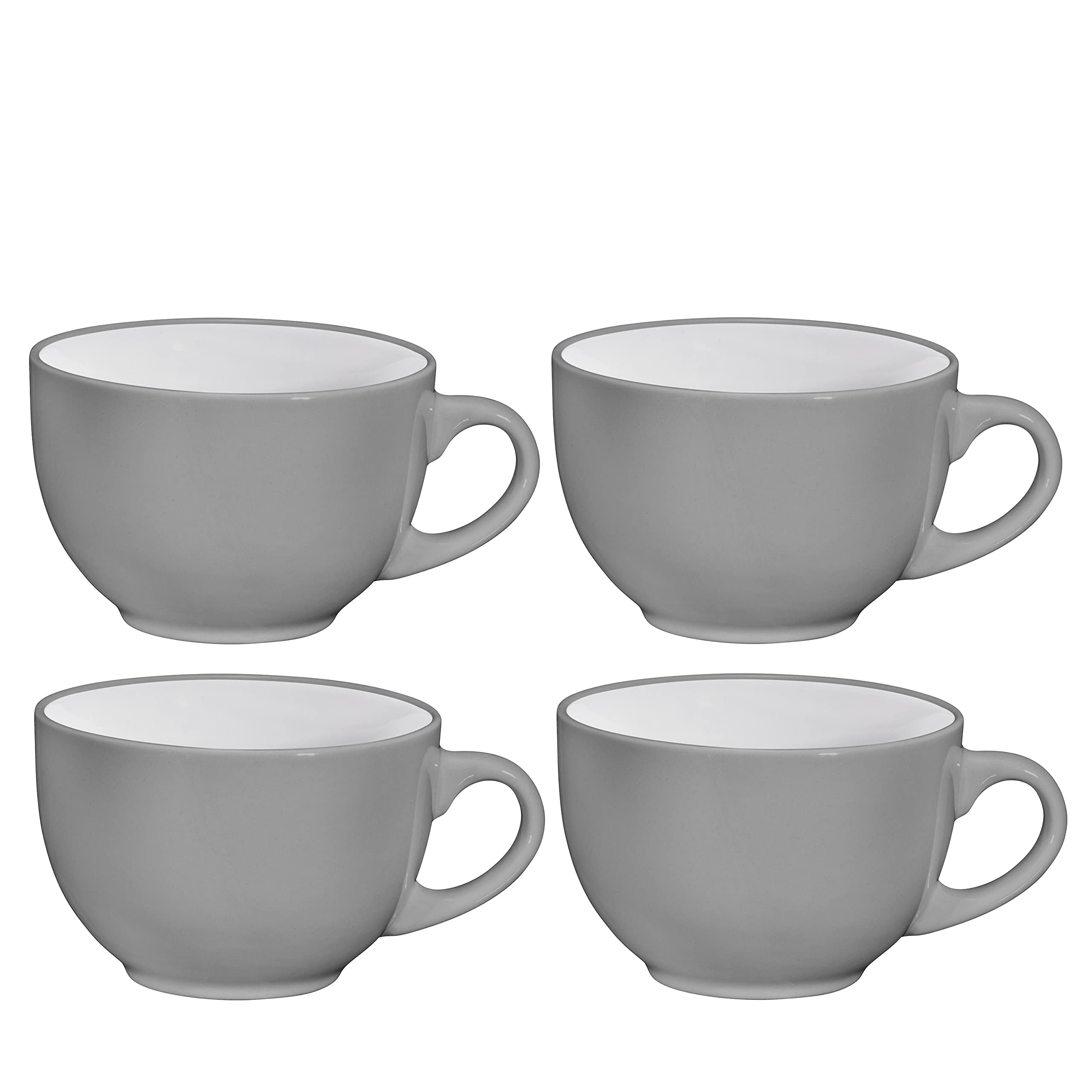Bruntmor Oversized Ceramic Jumbo Mugs, 24 Ounce, Multi Purpose Wide Mug ...