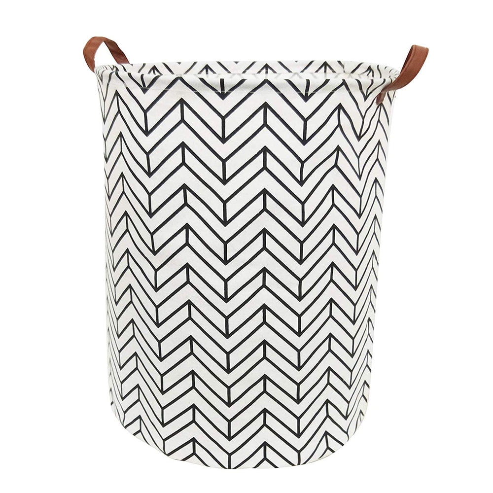 Jumbo Collapsible Canvas Laundry Hamper, Round, Chevron - Walmart.com Jumbo Collapsible Canvas Laundry Hamper, Round, Chevron - Walmart.com