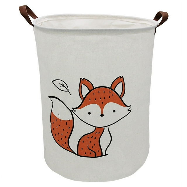 Jumbo Collapsible Canvas Laundry Hamper, Round, Orange Fox - Walmart.com Jumbo Collapsible Canvas Laundry Hamper, Round, Orange Fox - Walmart.com