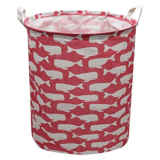 Jumbo Collapsible Canvas Laundry Hamper, Round, Pink Whales - Walmart.com Jumbo Collapsible Canvas Laundry Hamper, Round, Pink Whales - Walmart.com