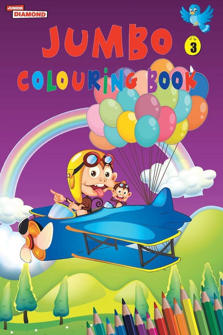 Jumbo Colouring Book 3 for 4 to 8 years old Kids Best Gift to Children ...