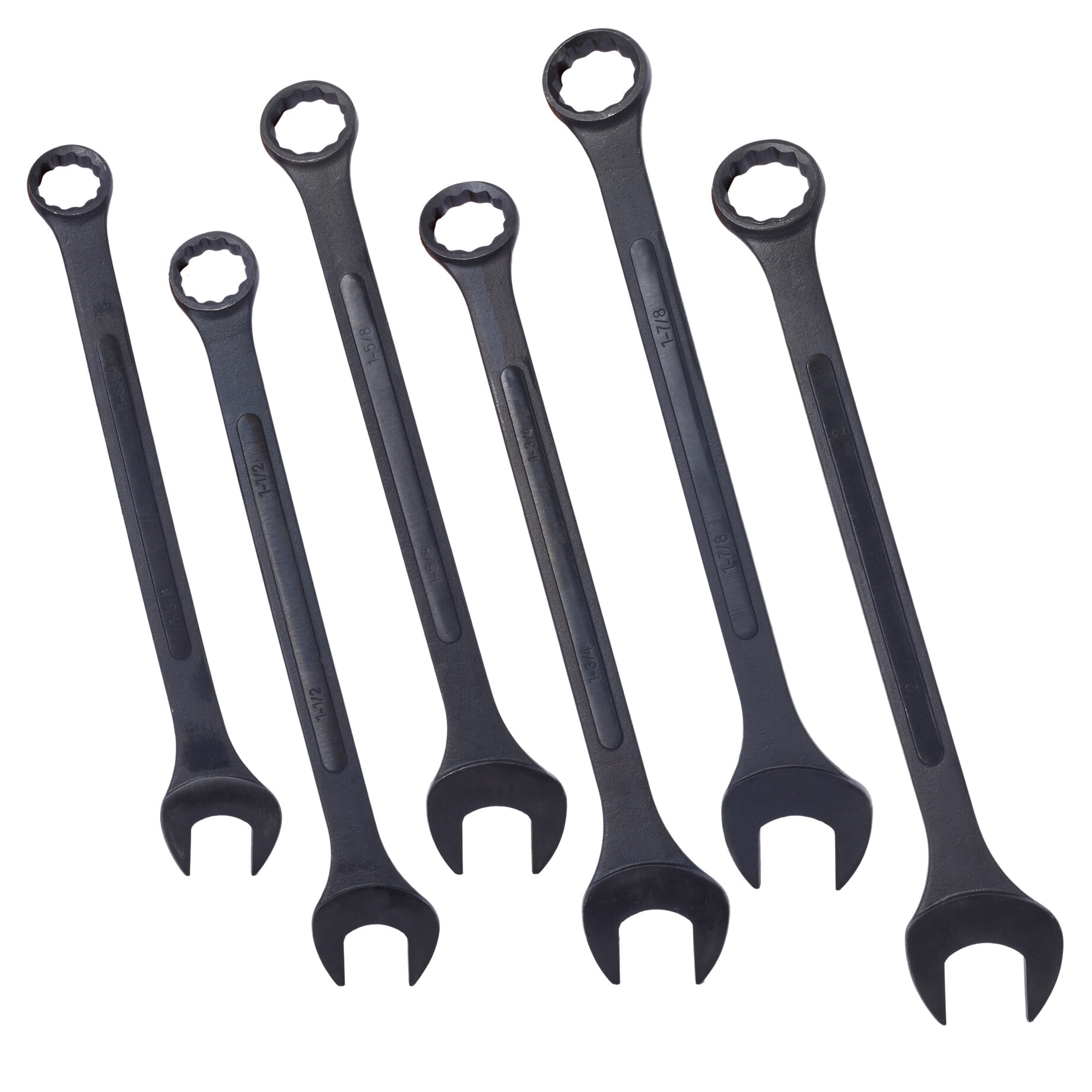 Jumbo Combination Wrench Set - 6-Piece SAE Chrome Vanadium Steel, 1-3/8 ...
