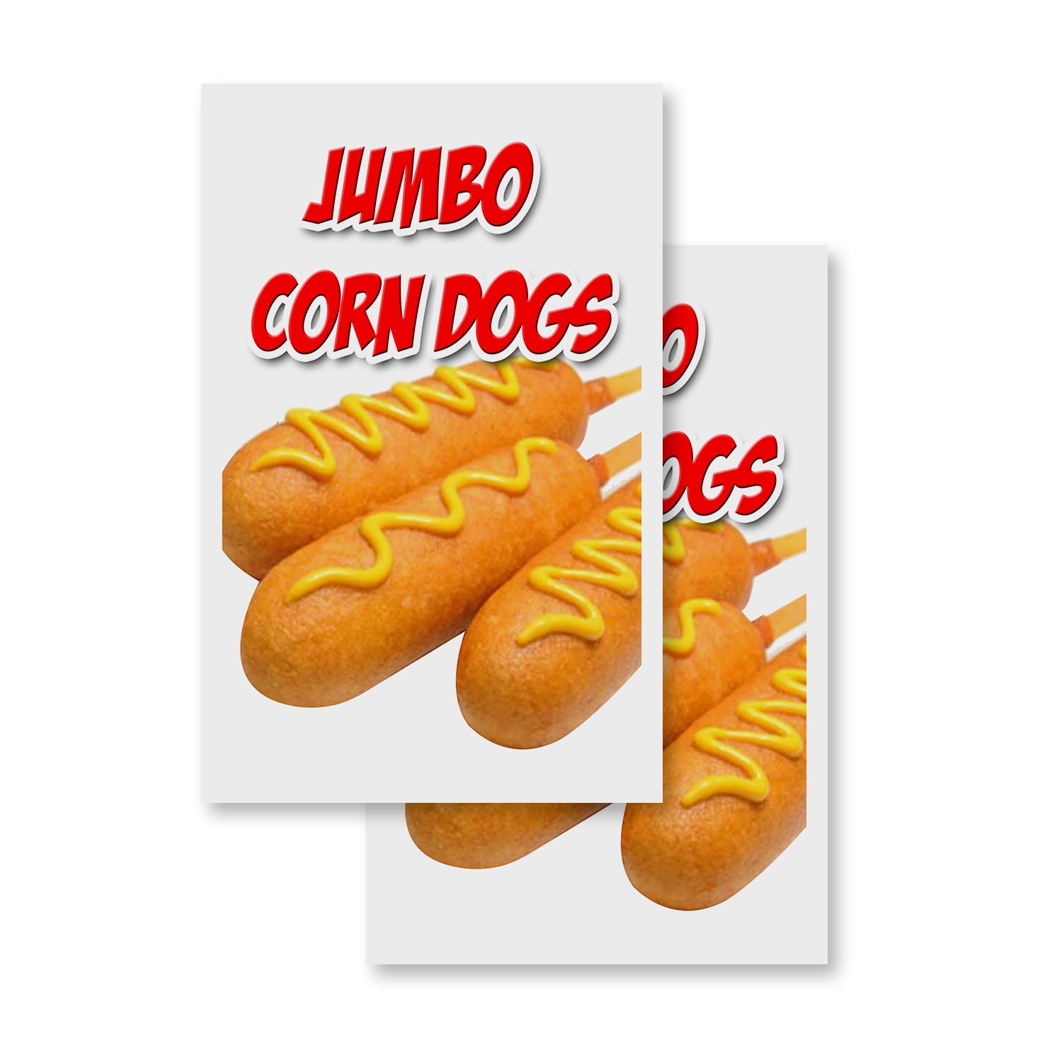 Jumbo Corndogs (2-PACK) 24" x 36" Vinyl Decals | Sign Insert Peel ...