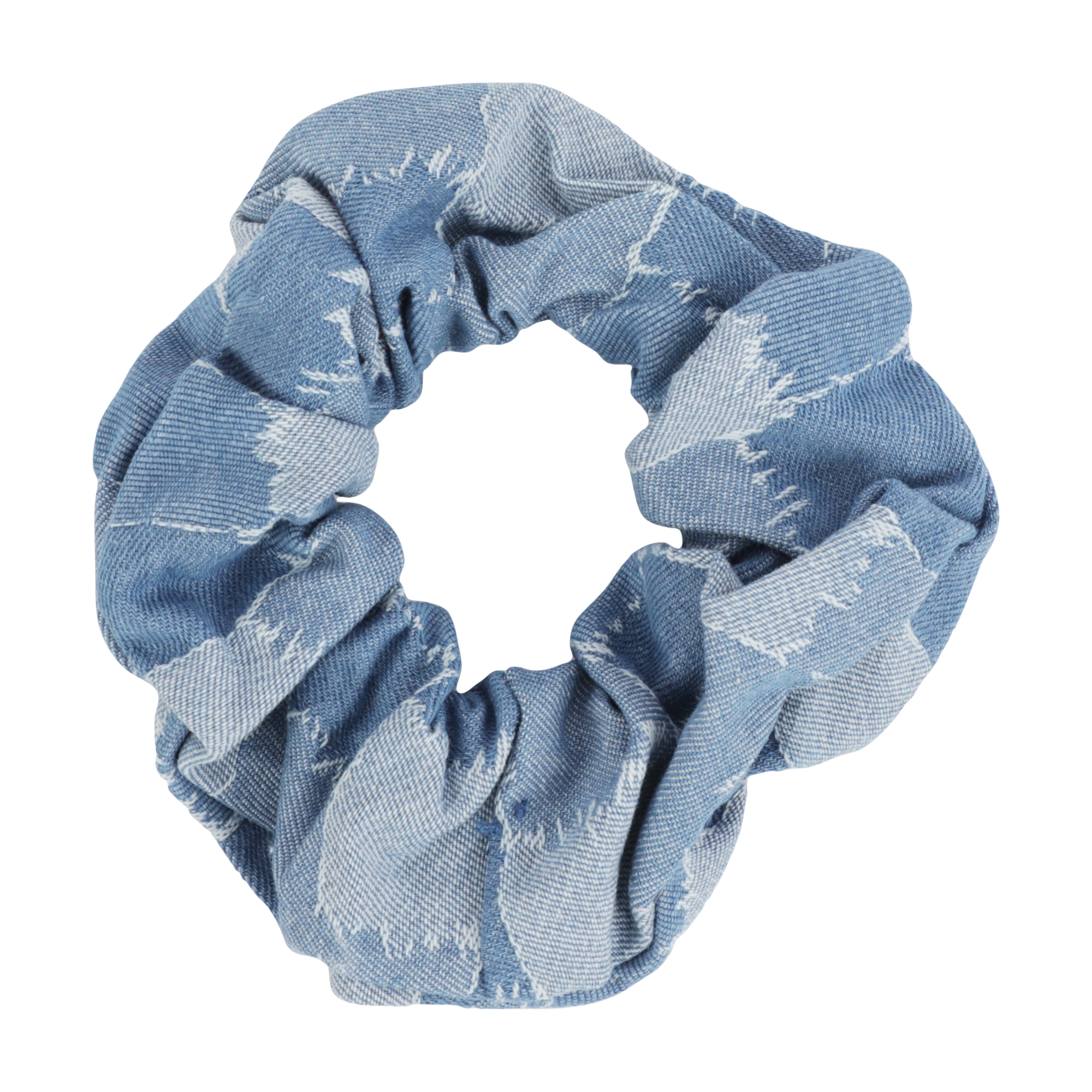 Jumbo Denim Scrunchie (Patchwork Blue) - Walmart.com