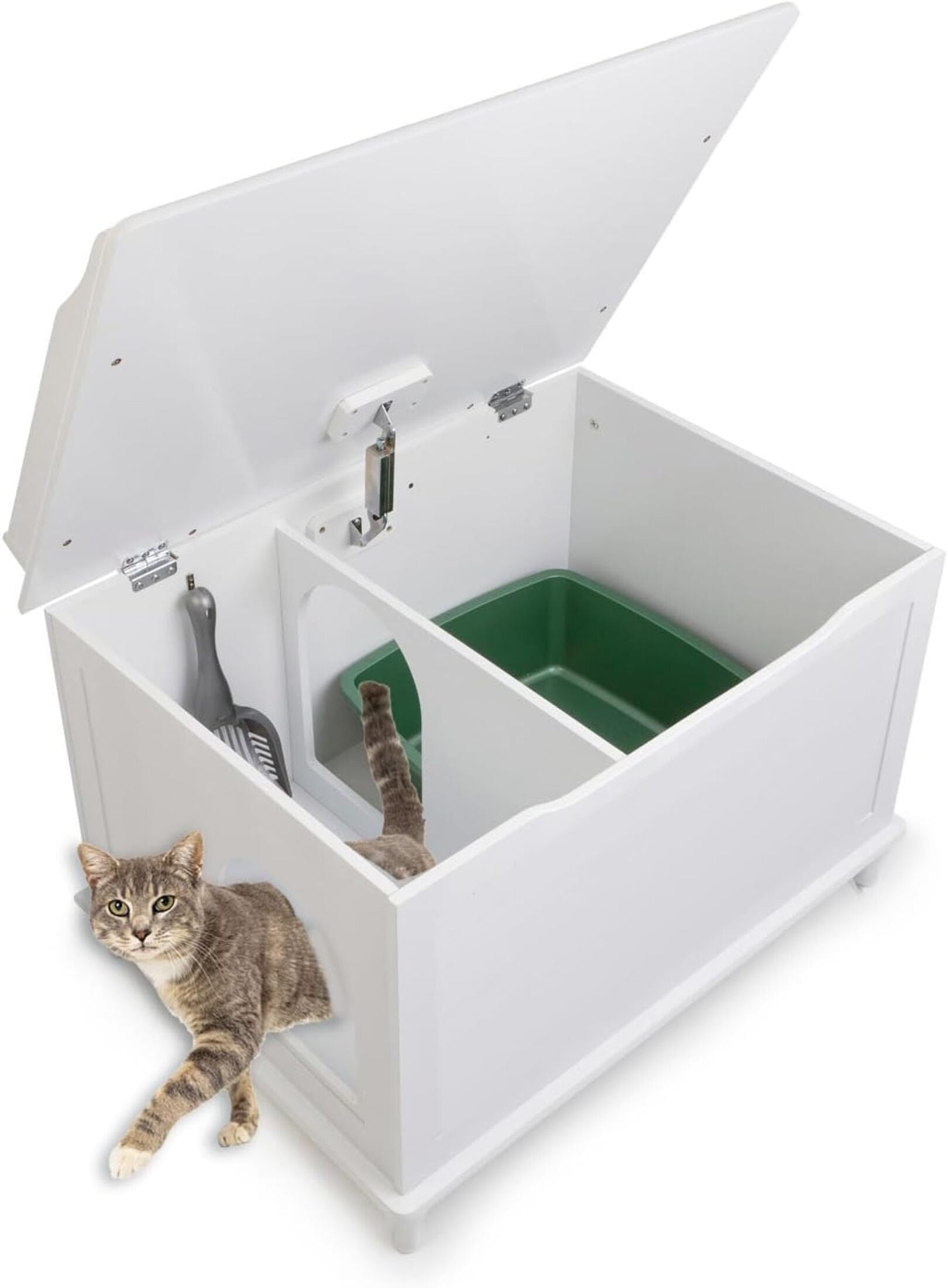 Jumbo Designer Catbox Litter Box Enclosure in White - Walmart.com