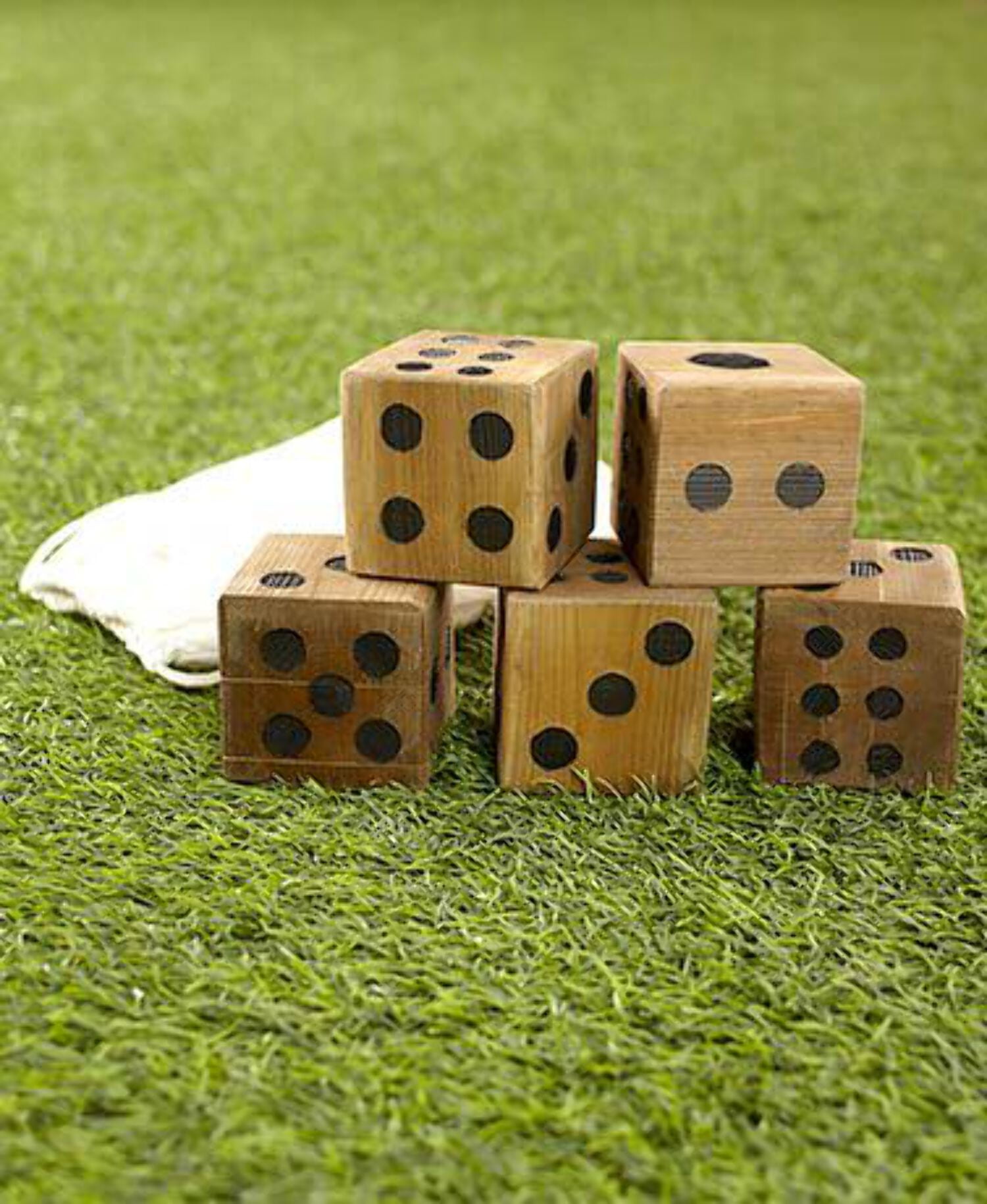 Jumbo Dice for Indoor/Outdoor Dice Toss Games, Rustic Decoration - Set ...