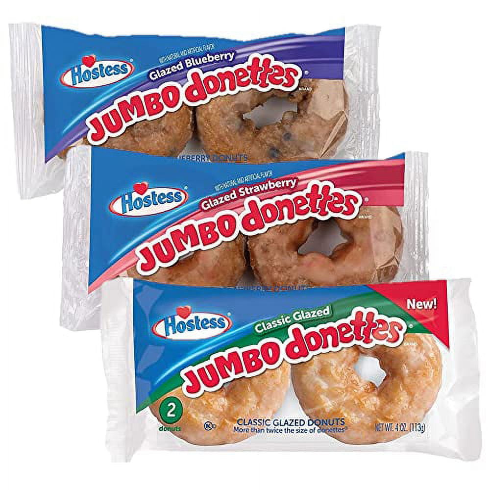 Jumbo Donette by Hostess Variety Pack by Tribeca Curations | Glazed ...