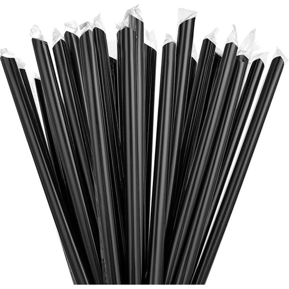 Jumbo Drinking Straws, Individually Wrapped Babo Straws,100 Pack 9.5 ...