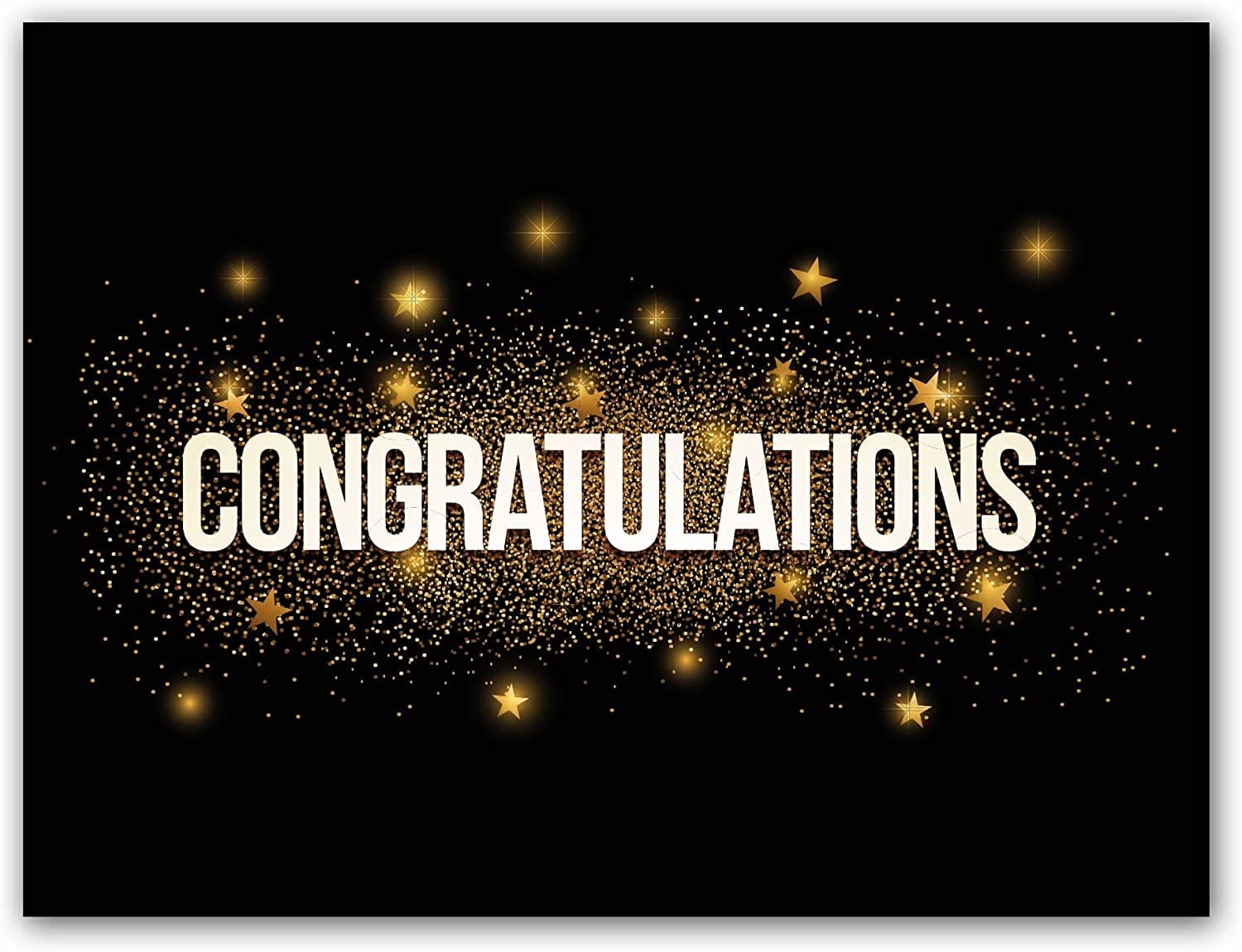 Small World Greetings Large Black and Gold Congratulations Card from ...