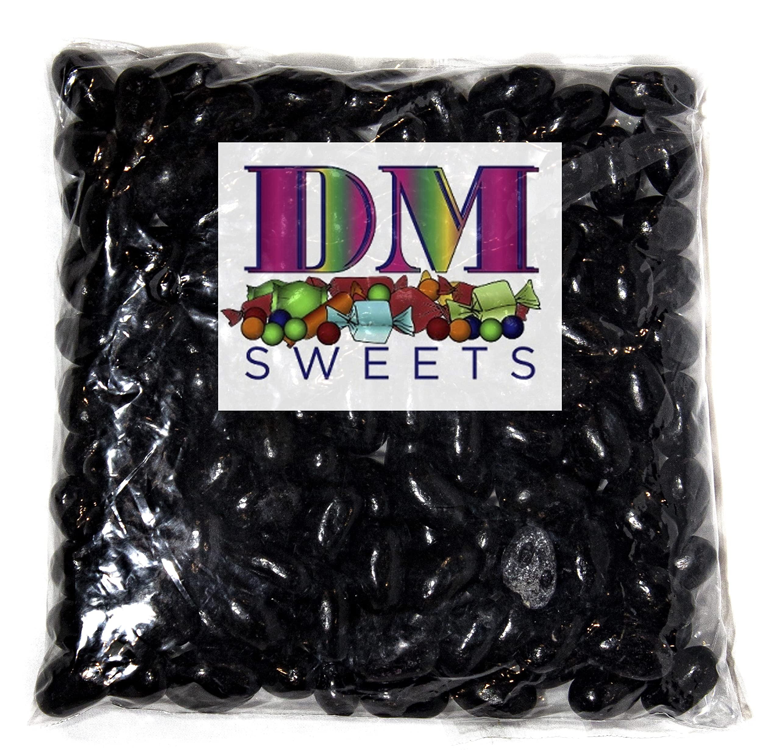 Jumbo Extra Large Fresh AIF9 Chewy Black Licorice Jelly Beans - 1.5 lbs ...
