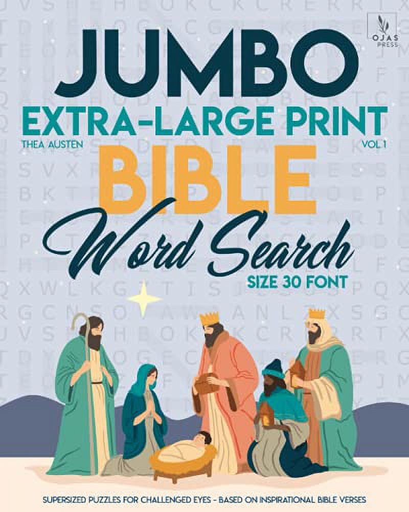 Pre-Owned Jumbo, Extra-Large Print Bible Word Search Puzzles - Vol. 1 ...