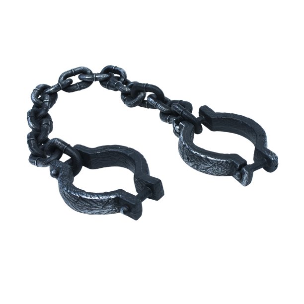 Jumbo Fake Ankle Shackles Prison Leg Iron Chains Halloween Costume ...